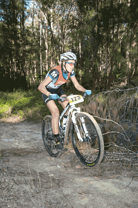 Naomi Hansen on the 35km MTB leg Anaconda Noosa. Photo: Patrick OKane ...